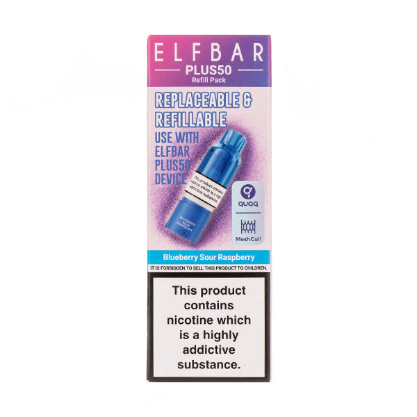 Elf Bar Plus50 Blueberry Sour Raspberry Refill Pack | Vape Superstore