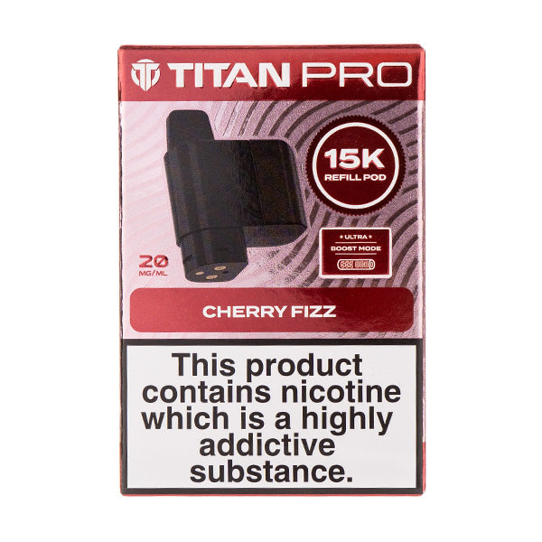 Titan Cherry Fizz Pro 15K Prefilled Pod + Refill | Vape Superstore