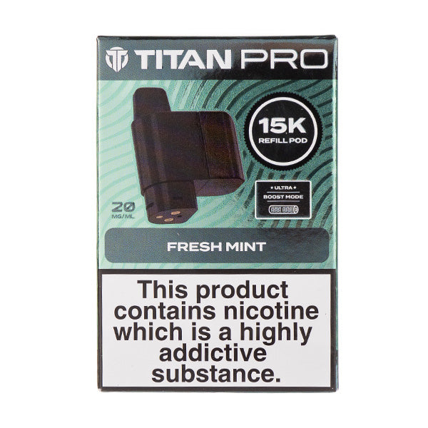 Titan Fresh Mint Pro 15K Prefilled Pod + Refill | Vape Superstore