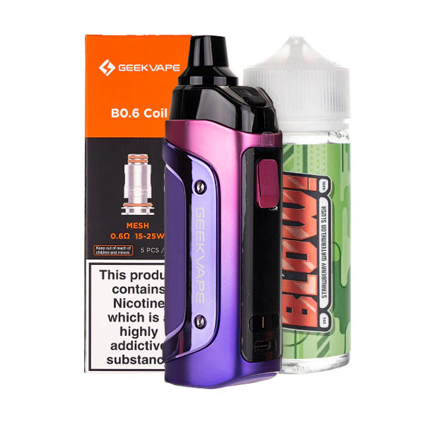 Geek Vape Aegis Boost 3 Pod Kit Bundle - Incl. Pack of Coils and Shortfill.