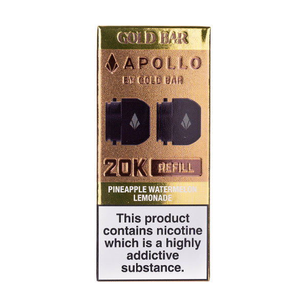 Gold Bar Apollo 20k Pineapple Watermelon Lemonade Prefilled Pods