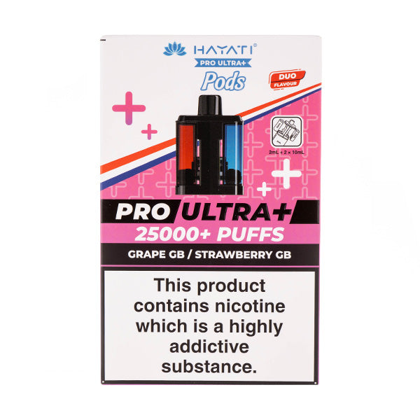 Hayati Pro Ultra Plus 25k Grape GB/Strawberry GB | Dual Flavour Pods