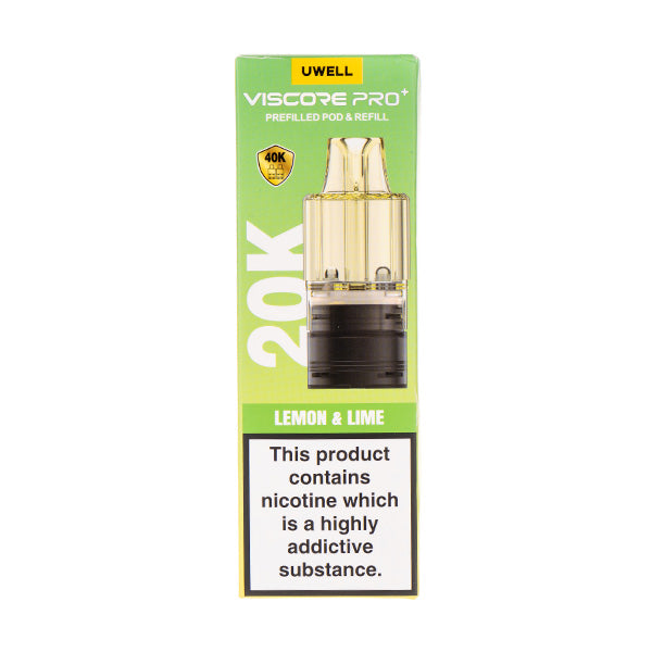 Lemon & Lime Viscore Pro Plus Prefilled Pods by UWELL - 3 for £12