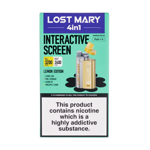Lost Mary 4-in-1 Pod Kit | Up to 3200 Puffs – 4 Flavours in One