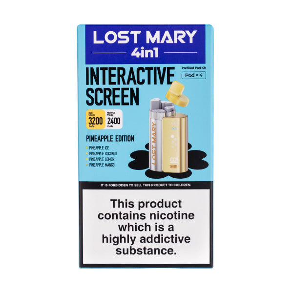 Lost Mary 4-in-1 Pod Kit | Up to 3200 Puffs – 4 Flavours in One