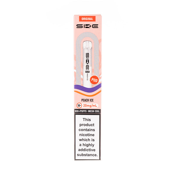 Peach Ice Crystal Bar 600 Pod by SKE – 20mg | Vape Superstore