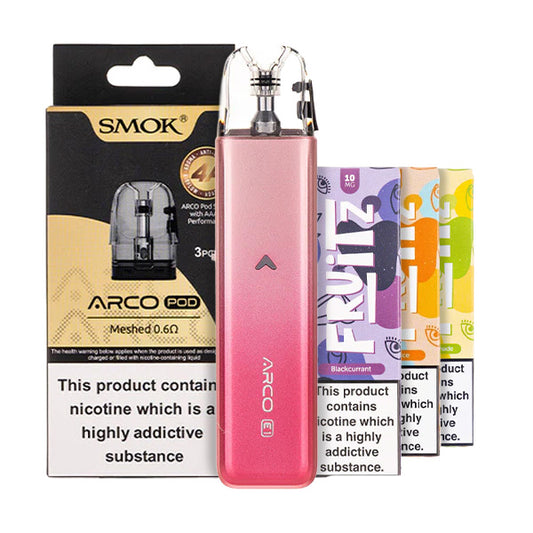 SMOK Arco E1 Pod Kit Bundle | Save 20% Incl. Pods + 3 x 10ml Nic Salts