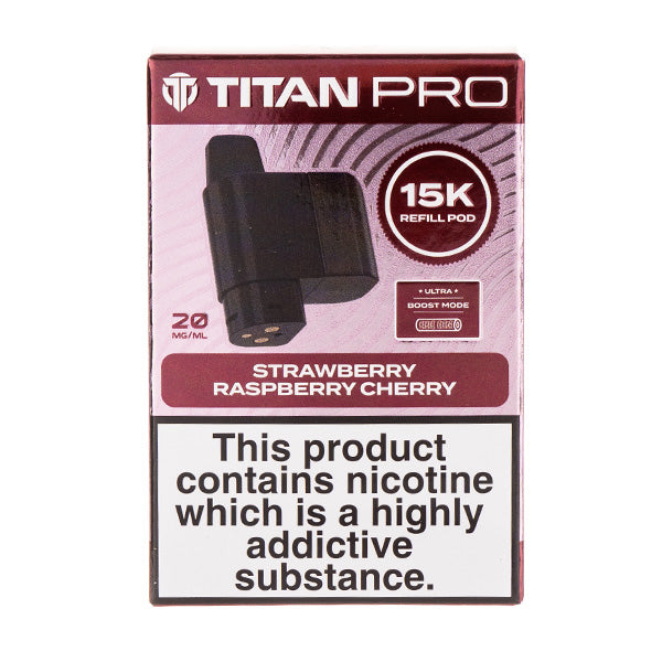 Titan Strawberry Raspberry Cherry Pro 15K Prefilled Pod + Refill | Vape ...