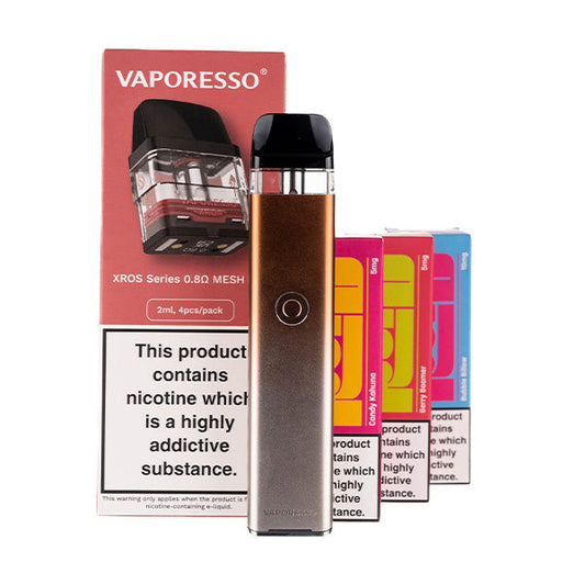 Vaporesso XROS 3 Pod Kit Bundle Kit inc. Pods & E-Liquids | Vape Superstore